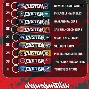 NFL Personalized Football Keychains | Seahawks | Raiders | Giants ...
