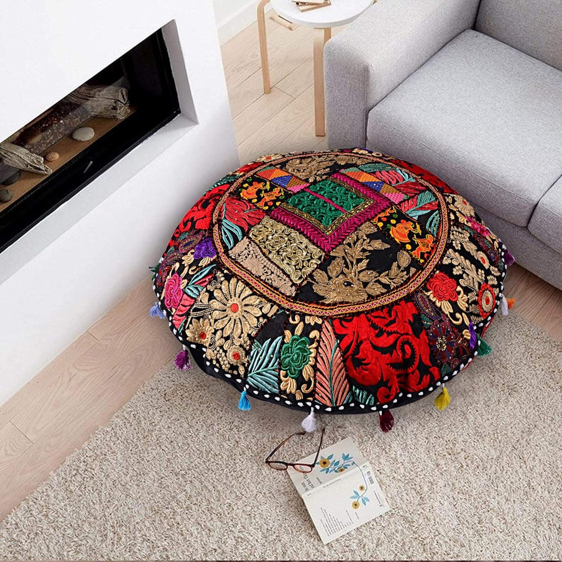 Round Cushion Cover,round Floor Cushion,round Pillow Cover,large Round ...