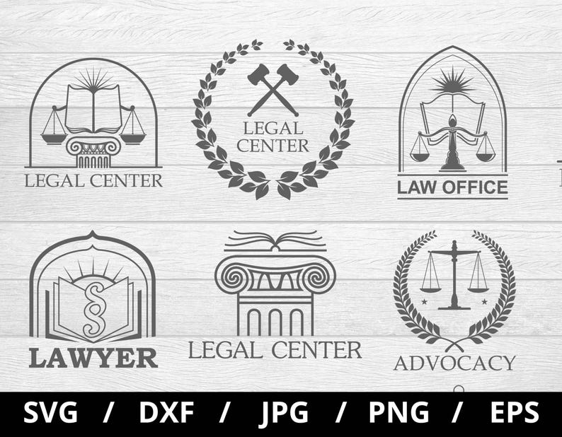 Law Office Logo Set Illustration (svg, Eps, Dxf, Jpg, Png) - Etsy
