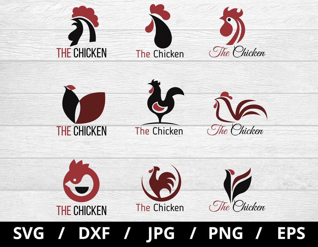 Chicken Shop Logo Sets Collection Illustration Svg, the Chicken Svg ...