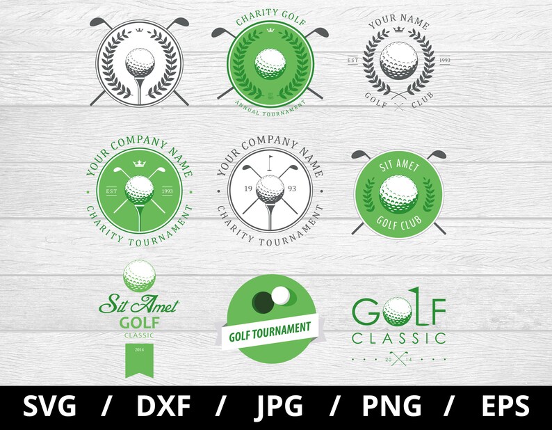 Golf Club Logo Set: Tournament Emblems, Team Badges (SVG, PNG, JPG) - Etsy