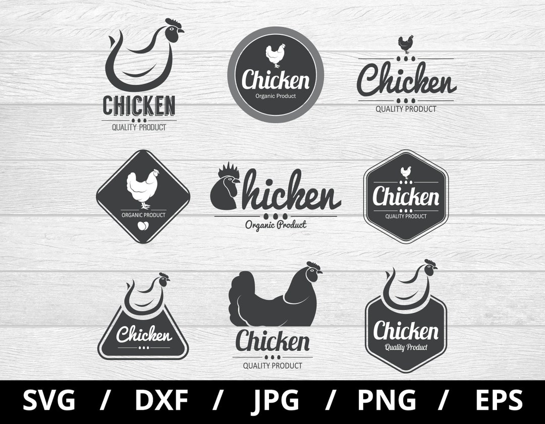 Chicken Logo Sets Collection Illustration Svg, Farm Chicken, Chicken ...