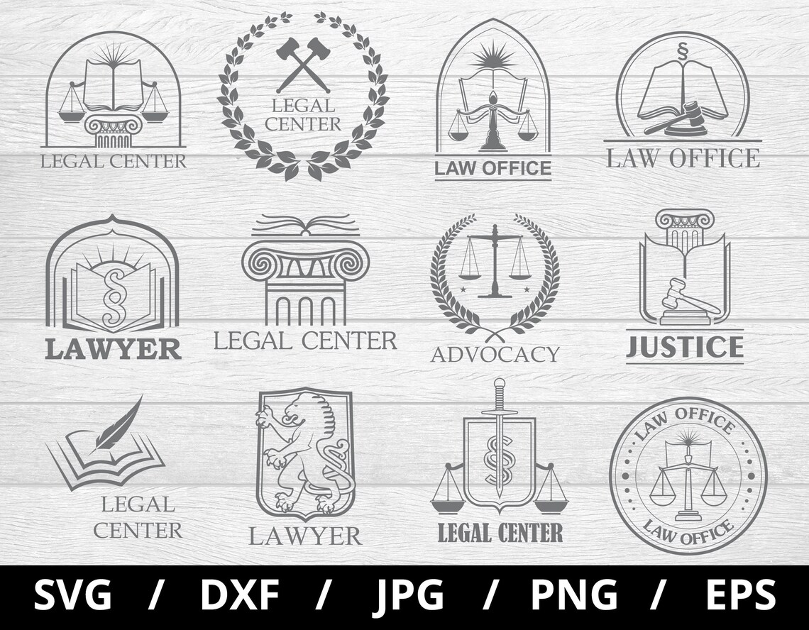 Law Office Logo Set Illustration (svg, Eps, Dxf, Jpg, Png) - Etsy