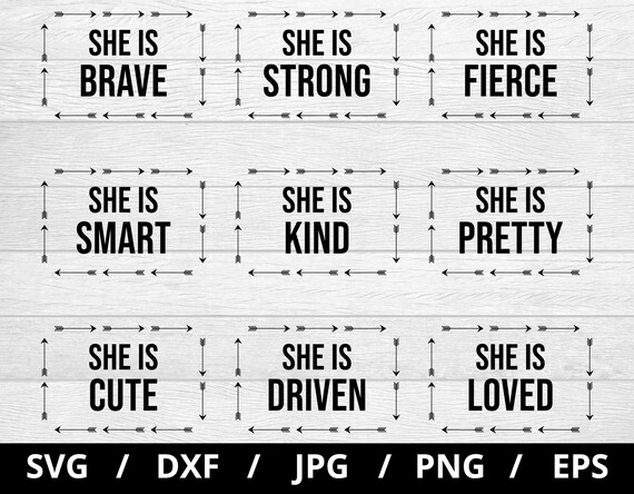 Ella es valiente svg fuerte svg feroz svg inteligente svg - Etsy México