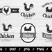 Chicken Shop Logo Set, Restaurant Emblems, Icon Badge Clipart (svg, Eps ...