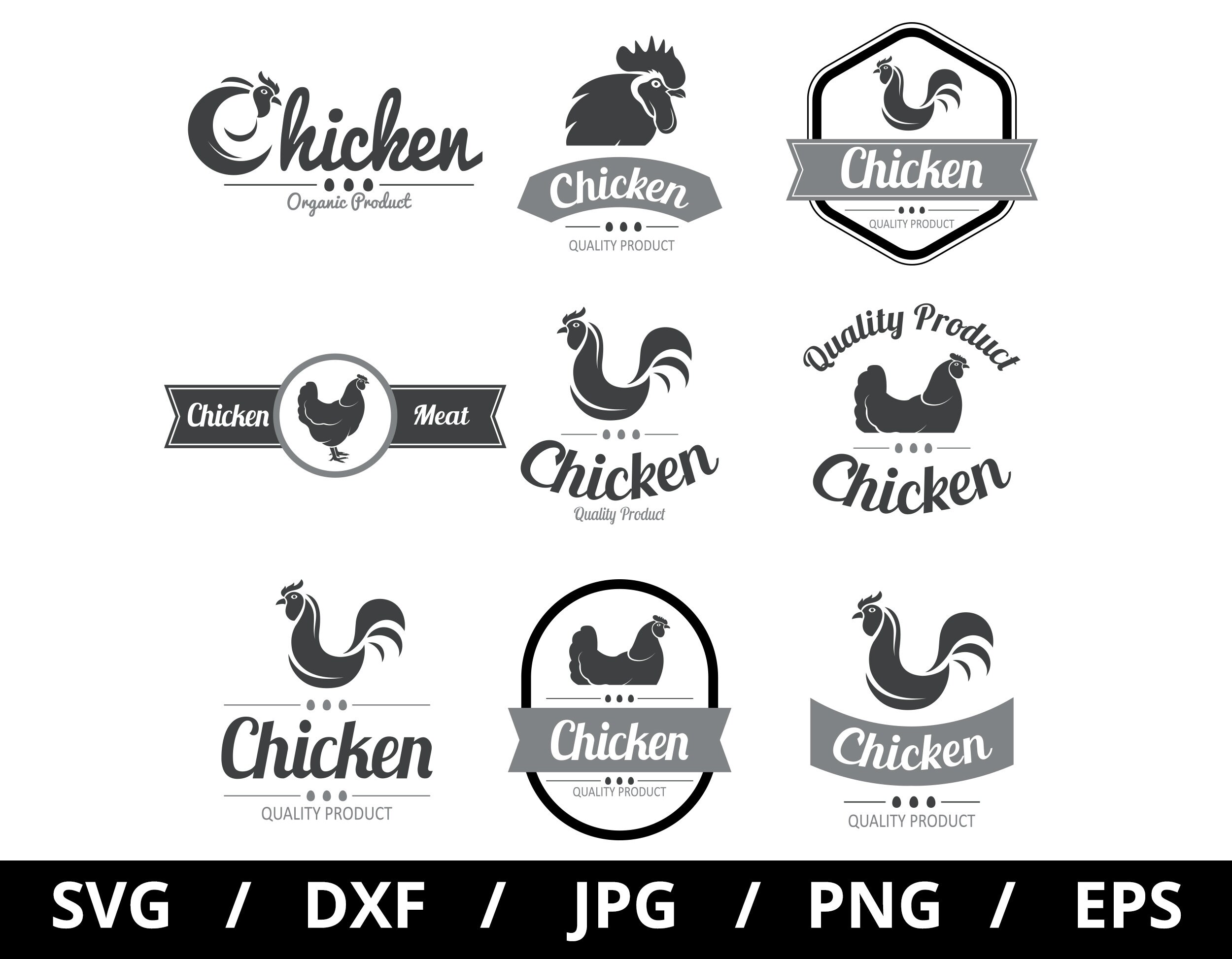 Chicken Shop Logo Sets Collection Illustration Svg Fresh Farm Chicken chicken-shop-logo-sets-collection-illustration-svg-fresh-farm-chicken
