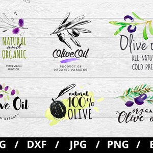 Olive Oil Labels Sets Illustration Svg, Olive Oil Svg, Olive Oil ...