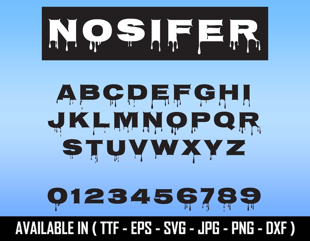 Nosifer Font Svg, Nosifer Alphabet Svg, Nosifer Letters & Numbers ...