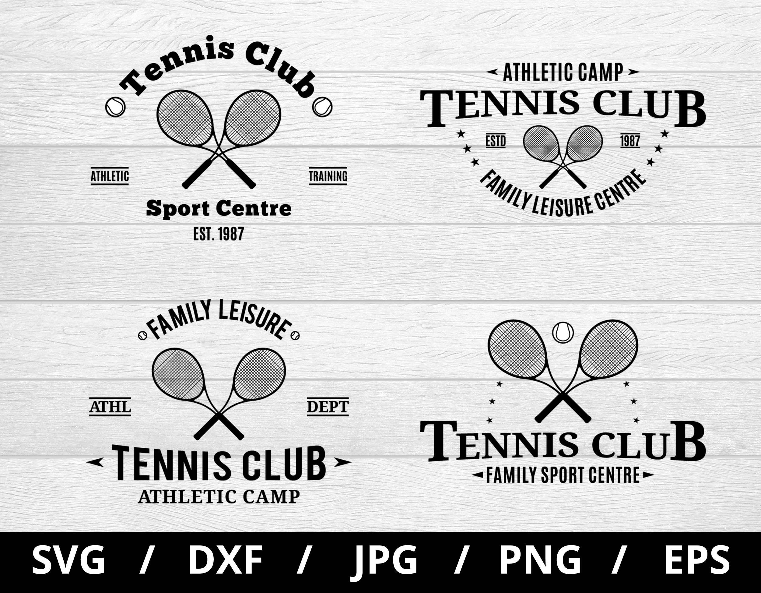 Tennis Club Logo Set, Sport Icons Clipart (svg, Eps, Dxf, Jpg, Png) - Etsy