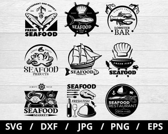 Seafood SVG Bundle Seafood SVG Clipart Seafood Cut Files - Etsy