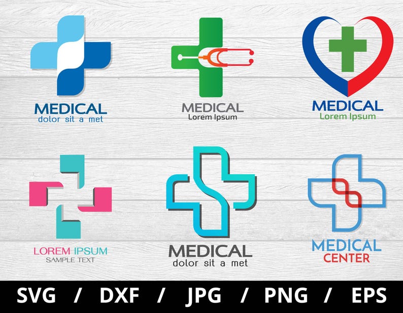 Medical Logo SVG Clipart, Hospital Clinic Icons (digital Download) - Etsy