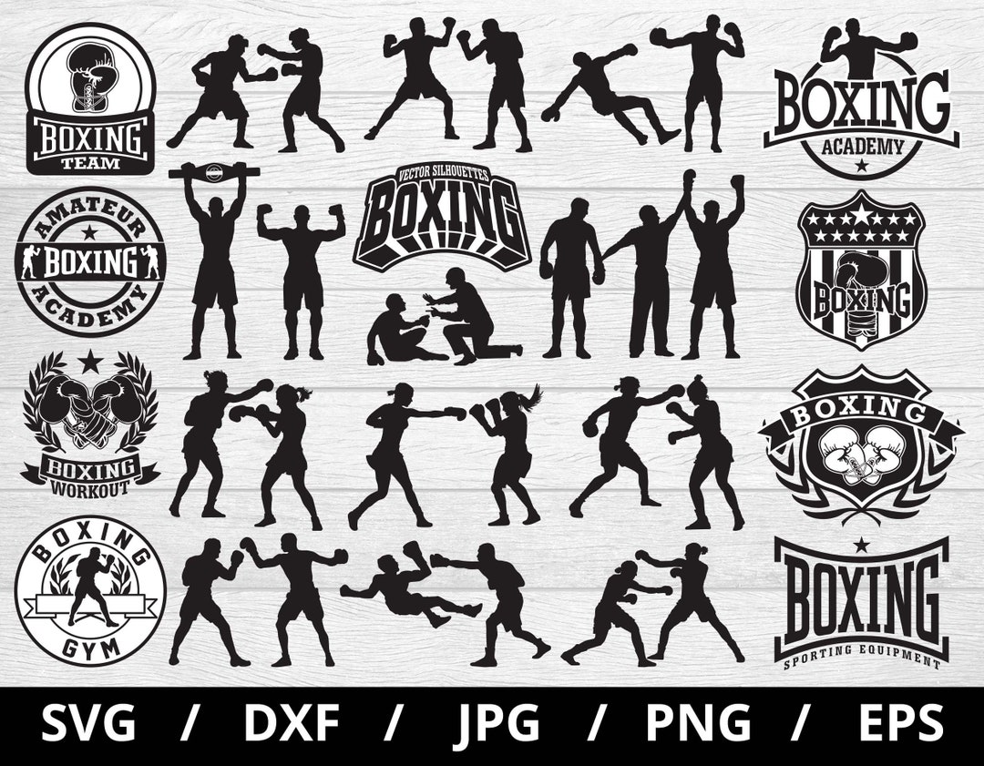 Boxing Team Logo Sets Illustration Svg, Boxing Academy, Boxing Gym ...