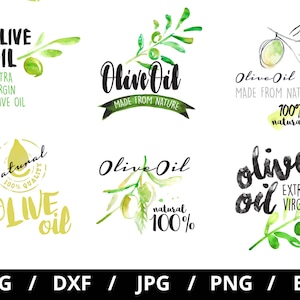 Olive Oil Labels Sets Illustration Svg, Olive Oil Svg, Olive Oil ...