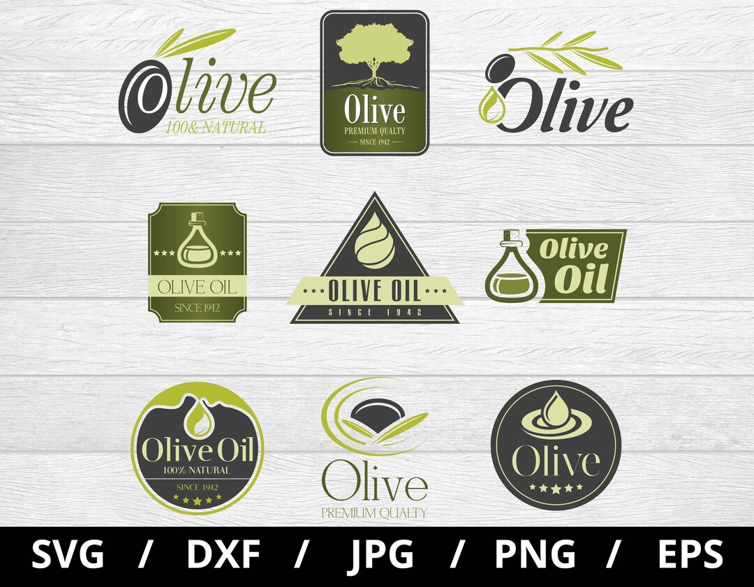 Olive Oil Labels Sets Illustration Svg Olive Oil Svg Olive - Etsy