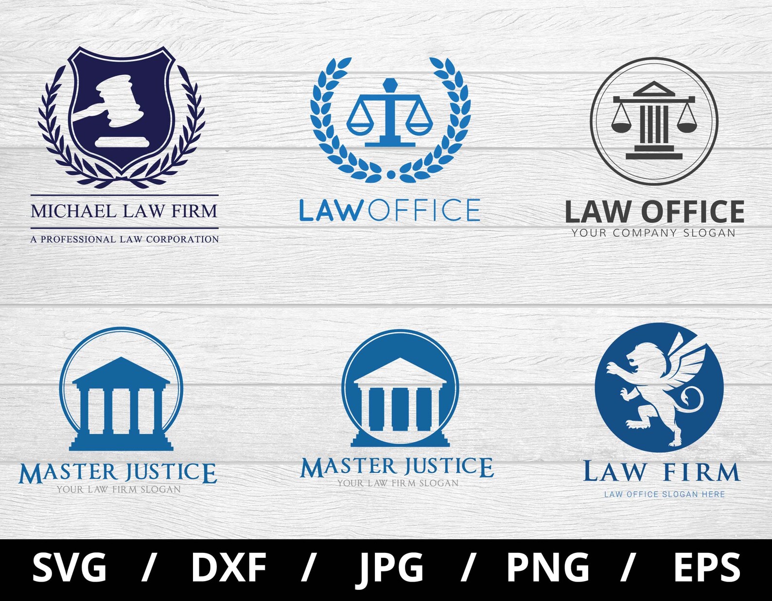 Law Firm Logo Sets Illustration Svg, Master Law Firm, Law Office ...