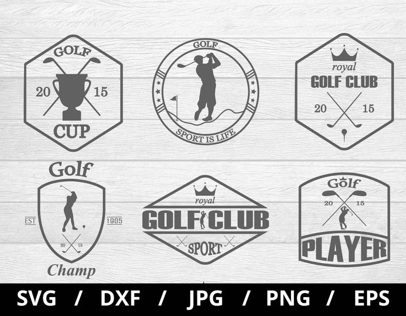Golf Club Logo Set: Tournament, Team Emblems (SVG, PNG, JPG) - Etsy