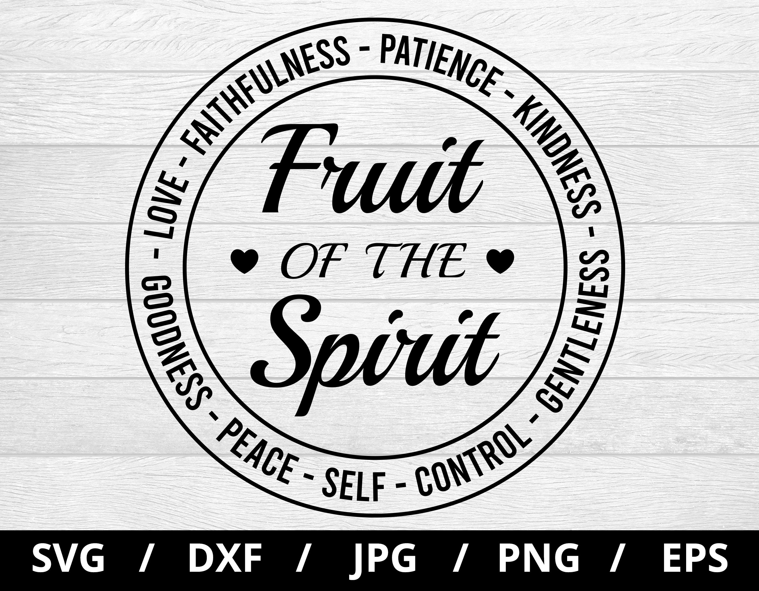 Fruit of the Spirit Svg Patience Kindness Goodness - Etsy