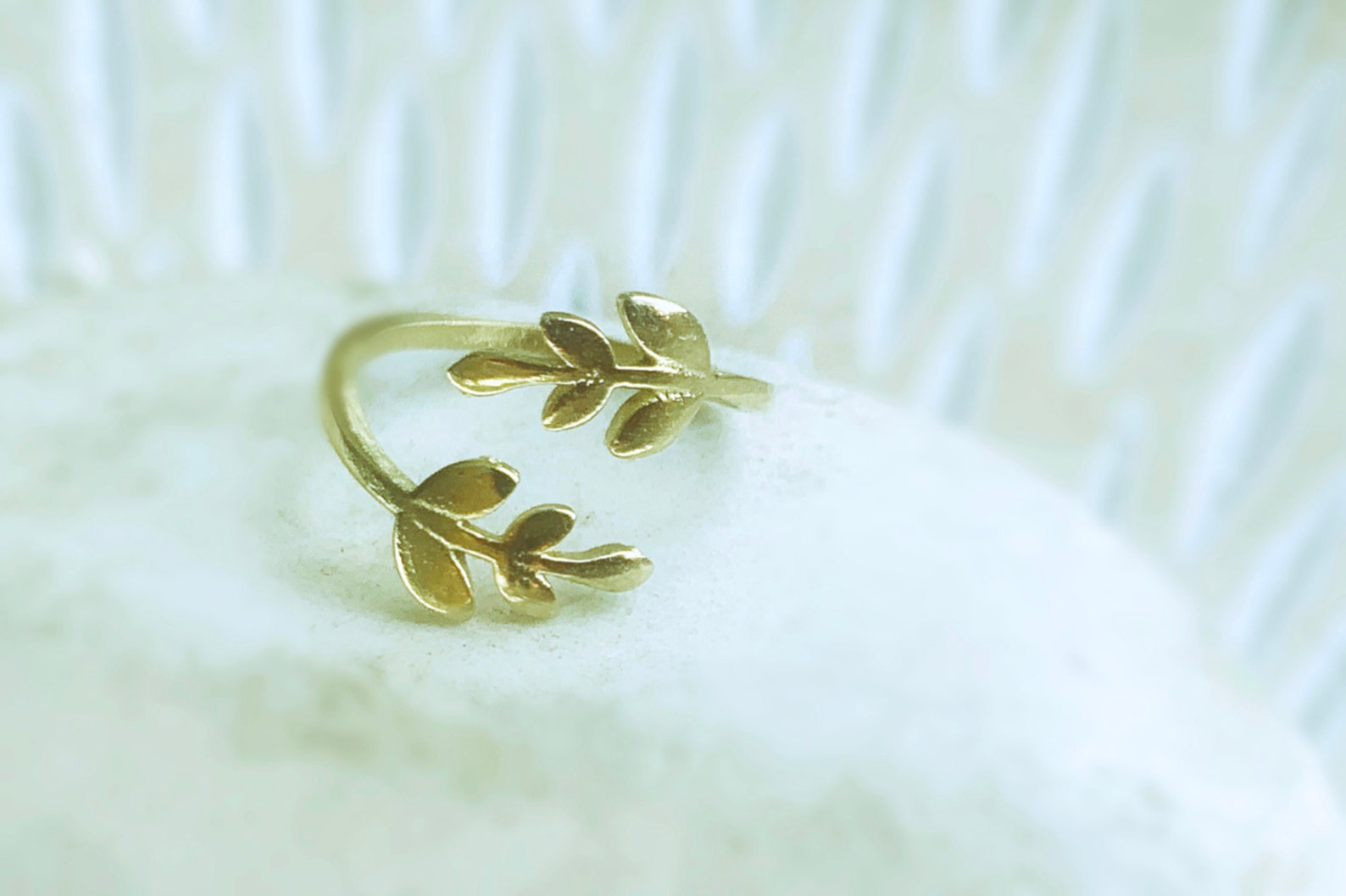 Gold Leaves Ring Leaf Open Ring Gold Feather Ring - Etsy