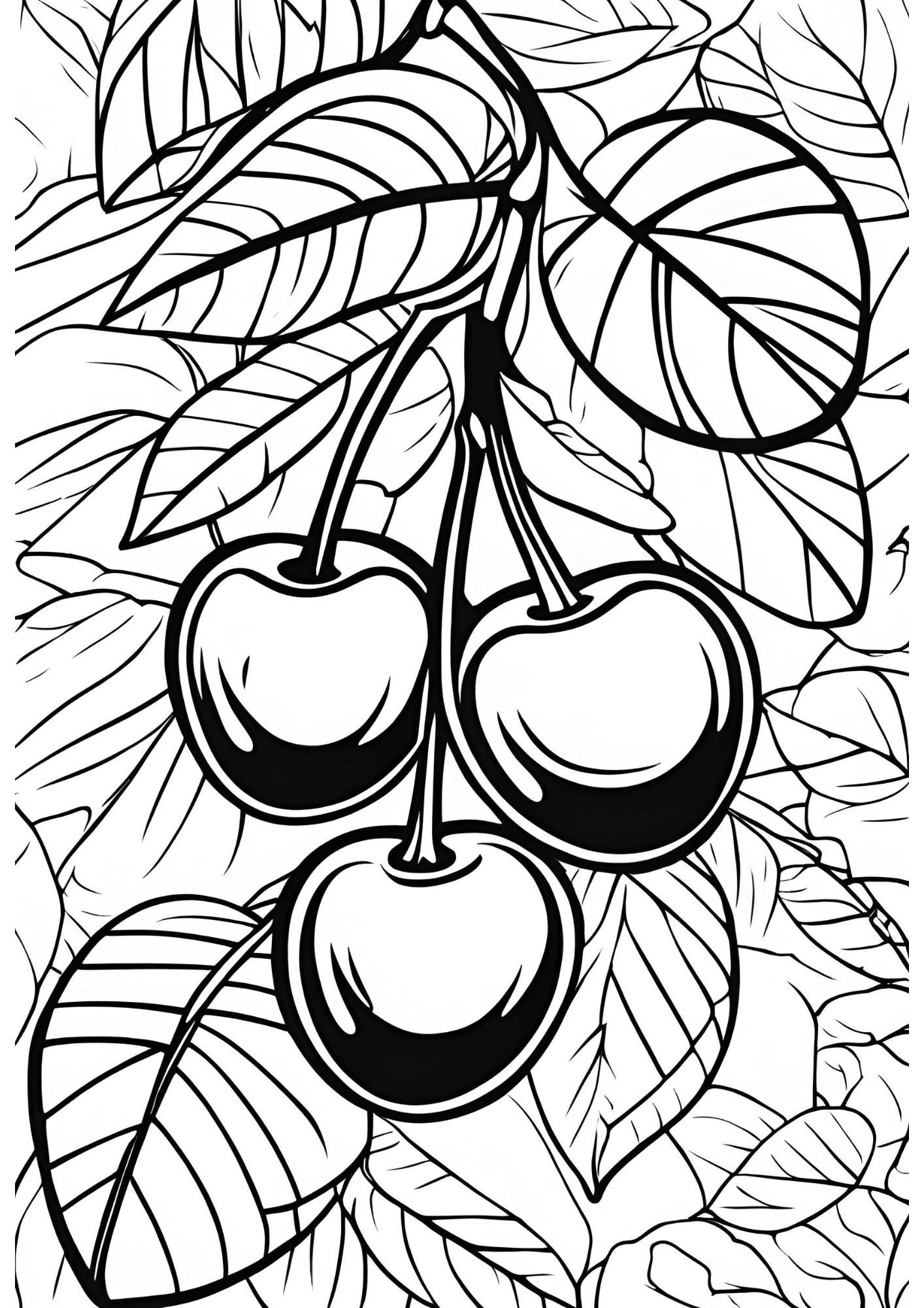 17 Pages of Fun!cute Fruit Coloring Book for Kids -banana, Strawberry ...