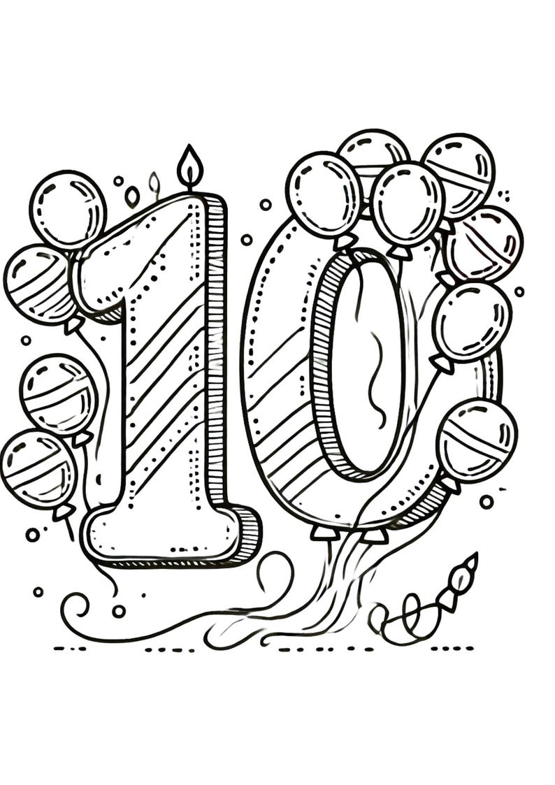 Printable Number Coloring Pages for Kids Fun Learning Activity 1 to 10 ...