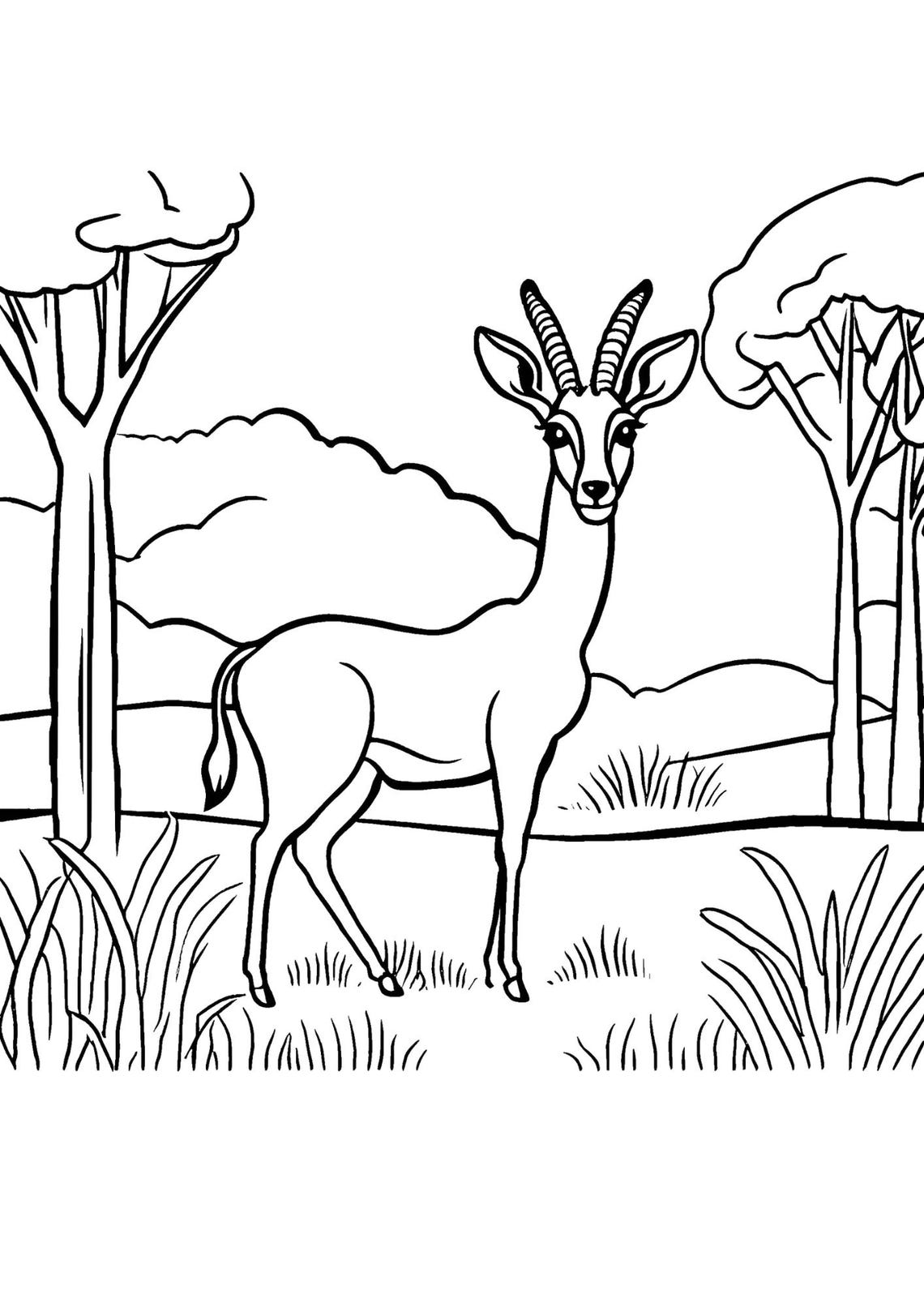 11-page African Animals Coloring Book for Kids | Fun Wildlife ...
