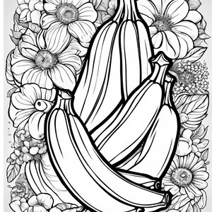 17 Pages of Fun!cute Fruit Coloring Book for Kids -banana, Strawberry ...