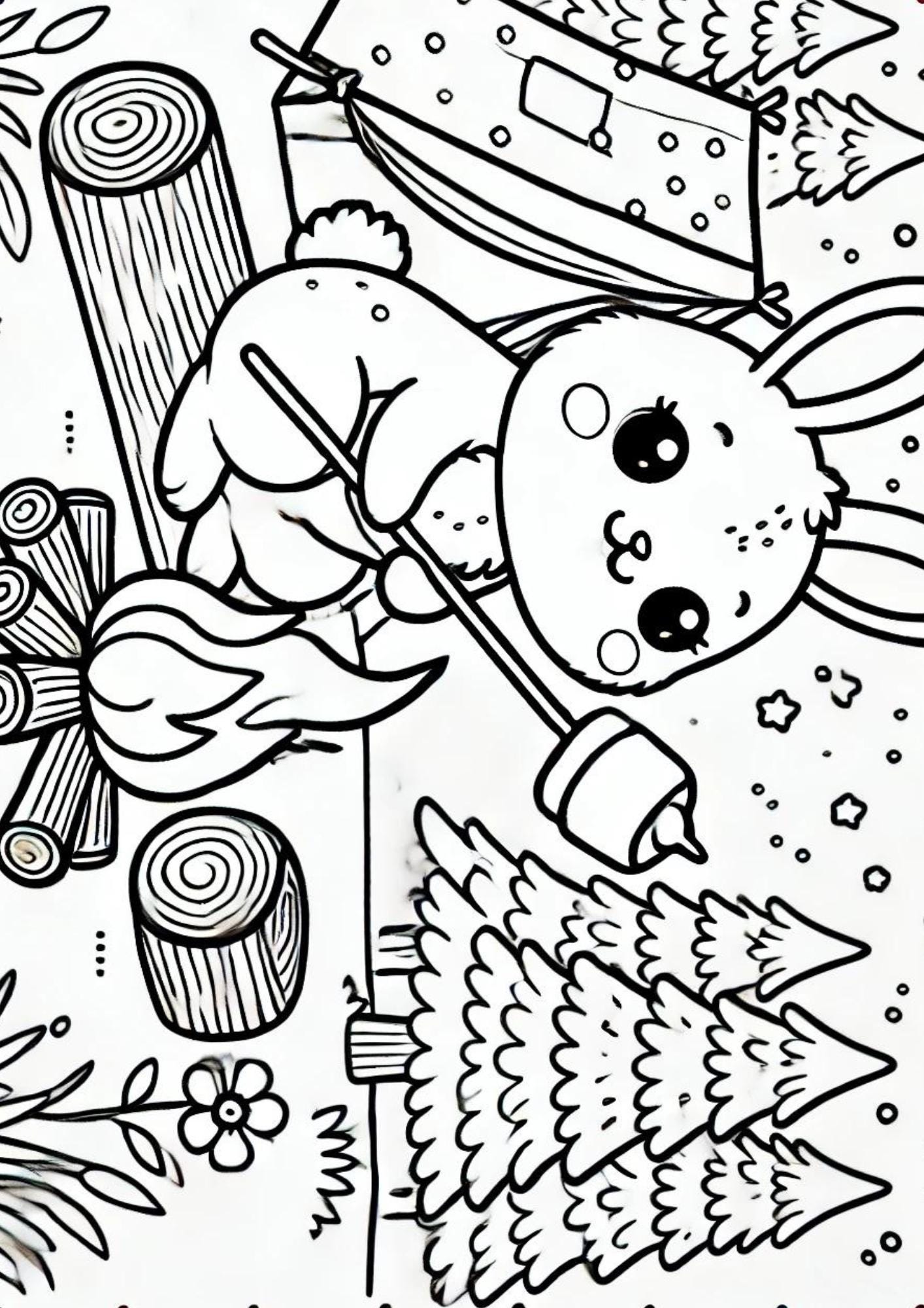 8-page Cute Rabbit Coloring Book for Kids | Fun and Adorable ...