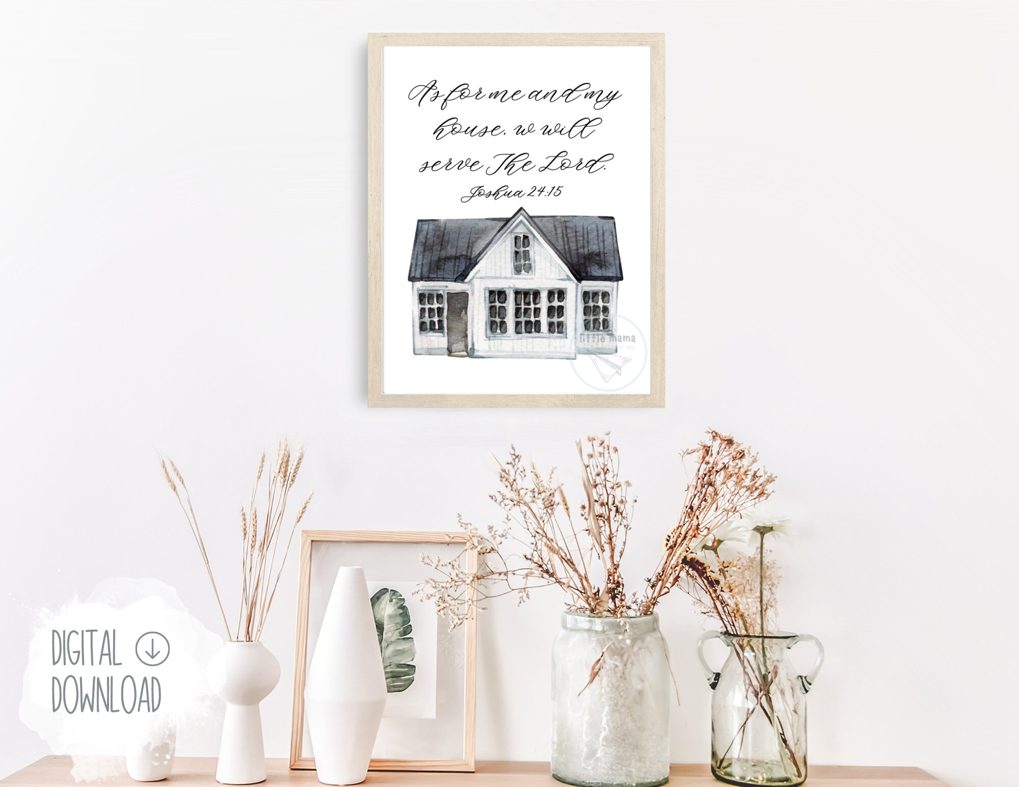 Instant Download / as for Me and My House We Will Serve the - Etsy