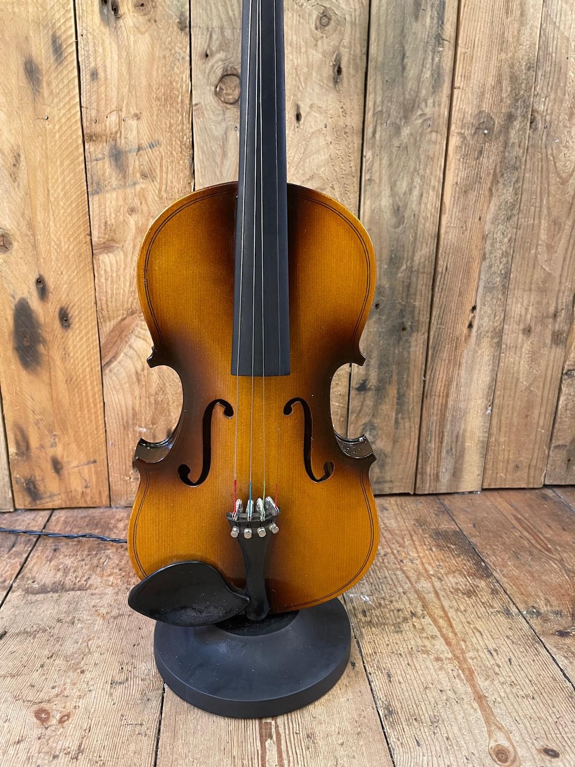 Handcrafted Violin Lamp With Velvet Shade - Etsy
