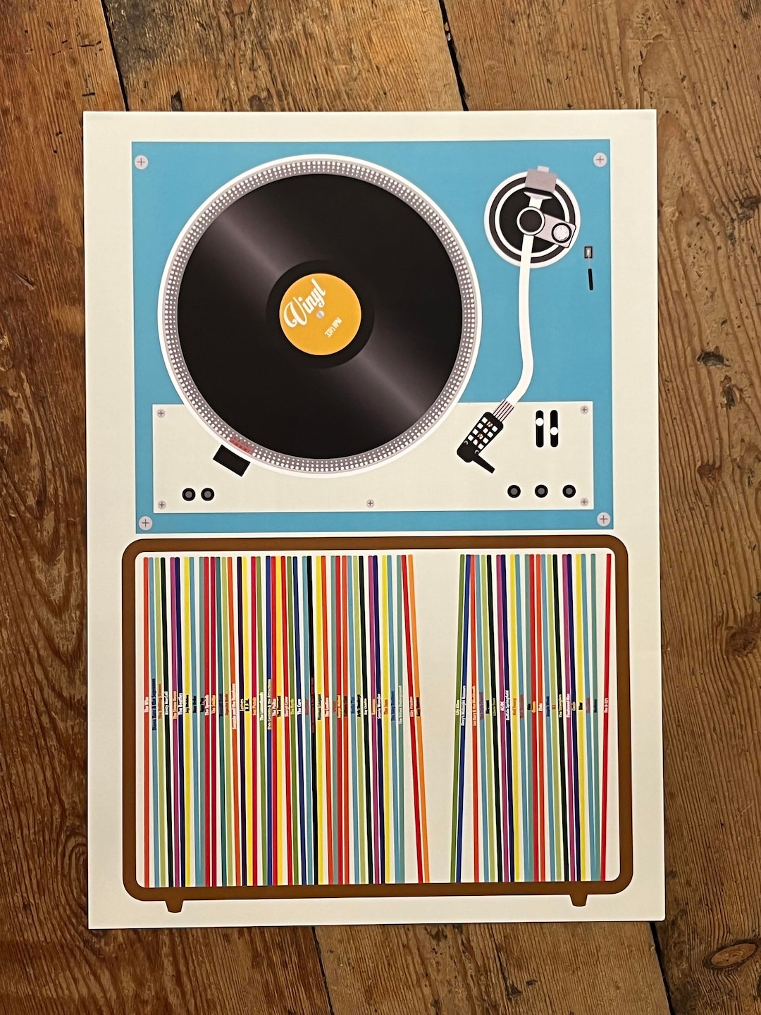 A3 Vinyl Record Player Poster - Etsy UK