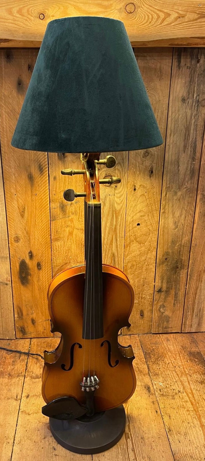 Handcrafted Violin Lamp With Velvet Shade - Etsy