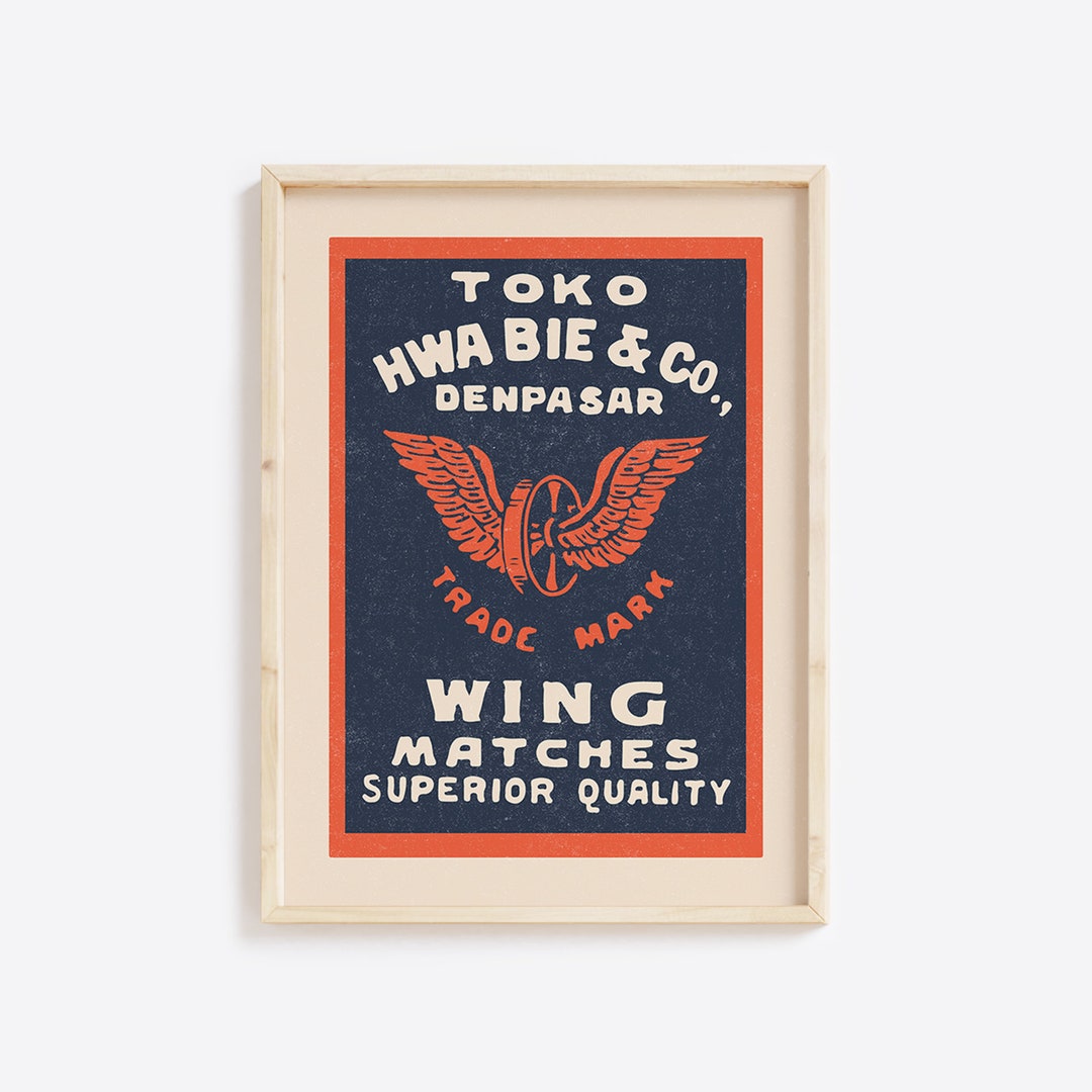 Matchbox Poster, Digital Download, Printable Prints, Vintage Poster ...