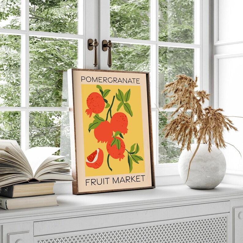 Fruit Market Print Set of 6 Fruit Poster Botanical Gallery - Etsy