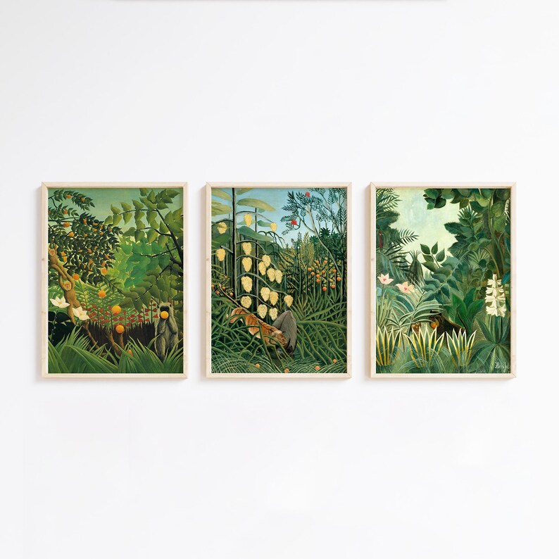 Rousseau Set of 3 Exhibition Posters Botanical Print Jungle - Etsy