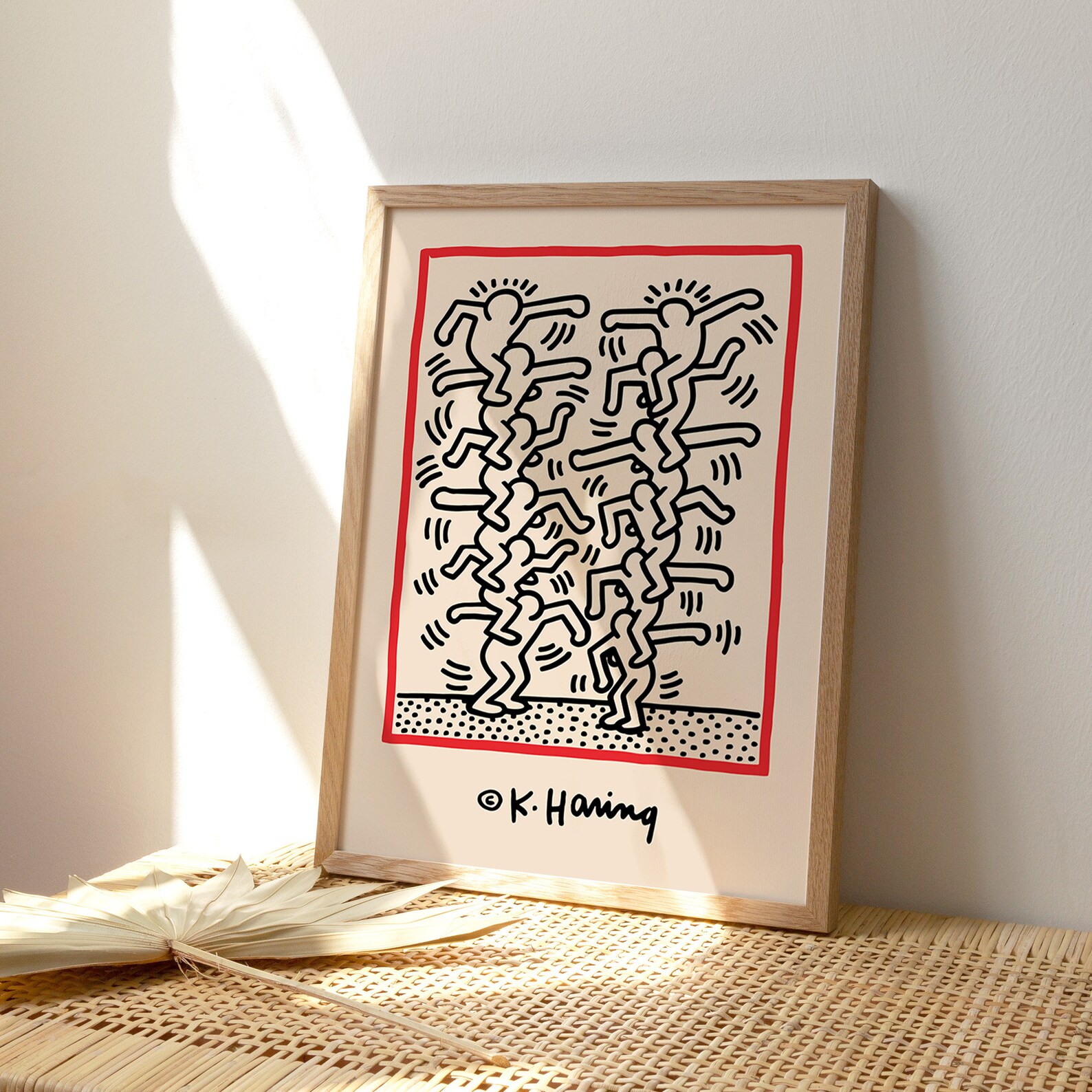 Keith Haring Print Keith Haring Keith Haring Wall Paper - Etsy