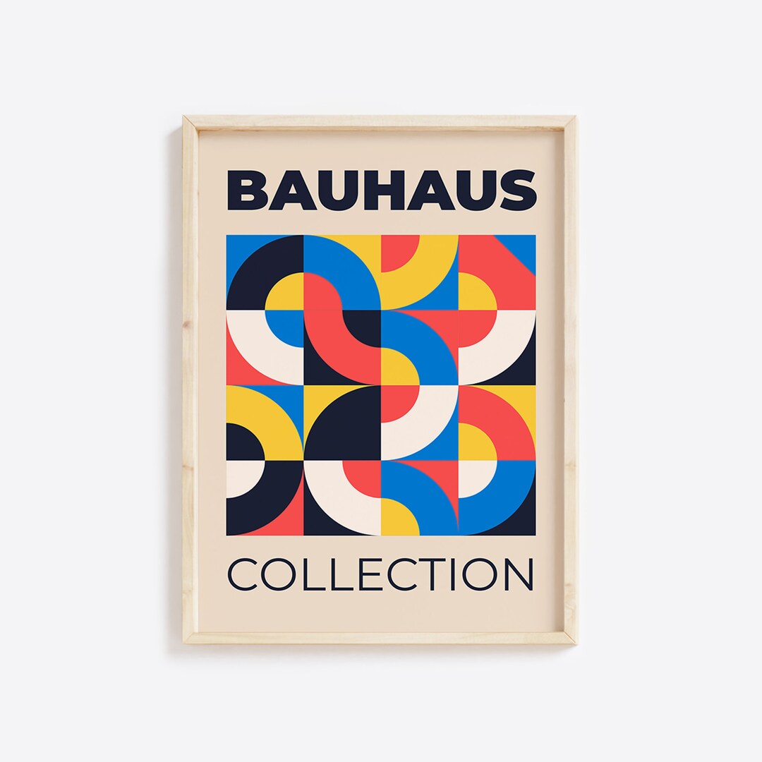 Bauhaus Digital Prints Abstract Wall Art Vintage Wall Decor Retro