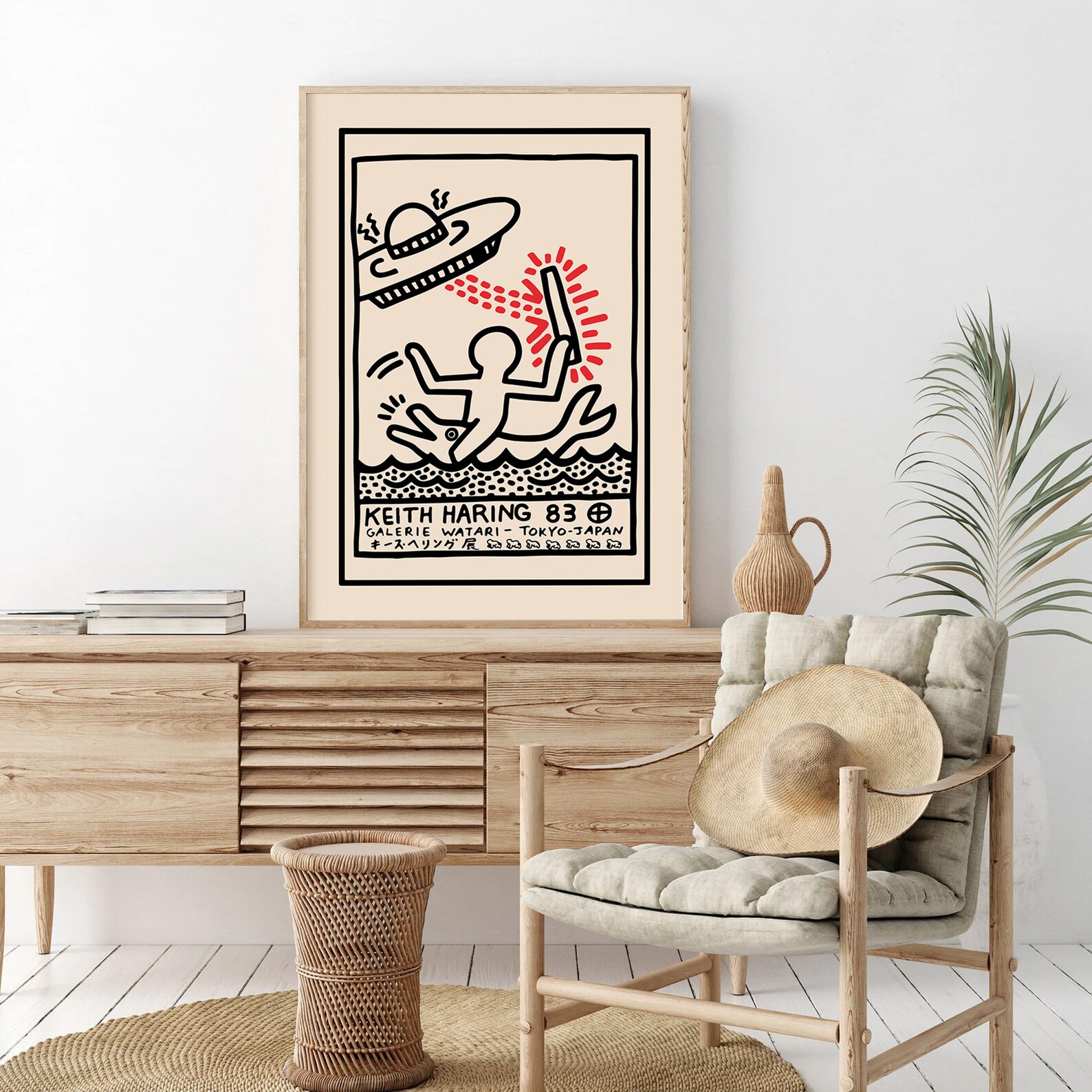 Keith Haring Print Keith Haring Ufo Keith Haring Exhibition - Etsy