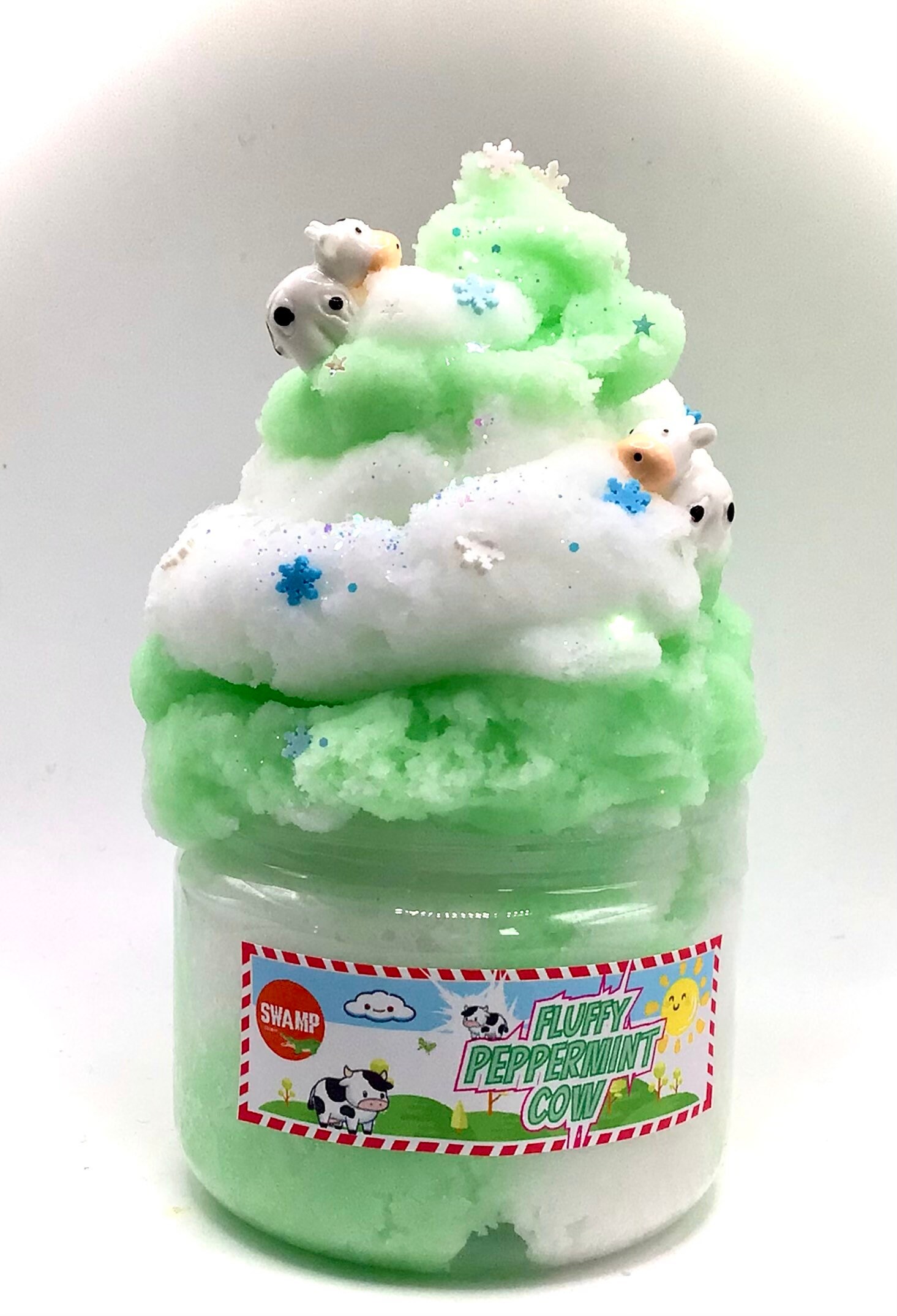 Peppermint Fluff Cow Cloud Cream Slime Gifts for Kids Fresh - Etsy UK