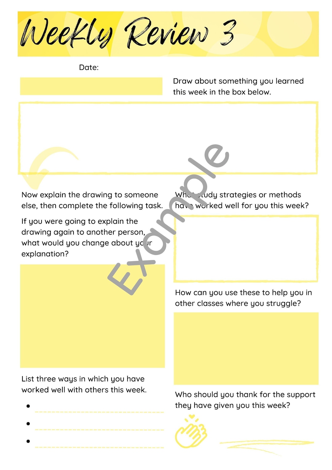 Weekly Review 3 | Educational Printable | Help Your Child Develop ...