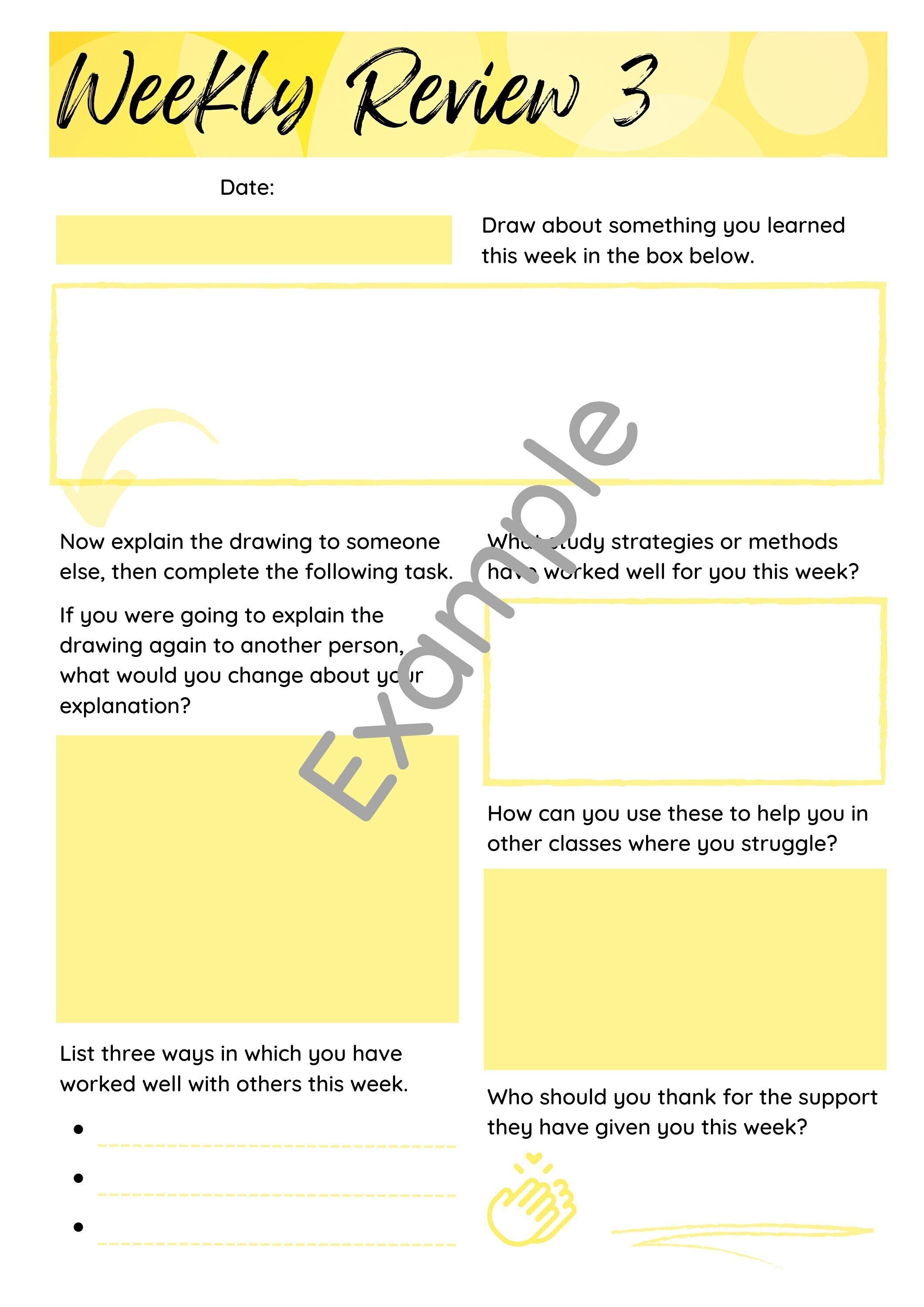 Weekly Review 3 | Educational Printable | Help Your Child Develop ...
