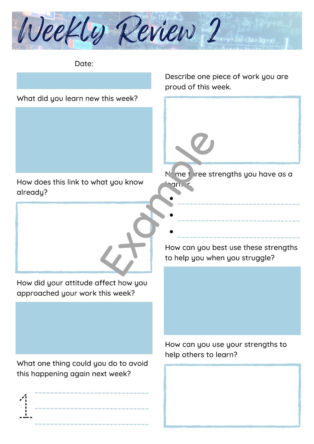 Weekly Review 2 | Educational Printable | Help Your Child Develop ...