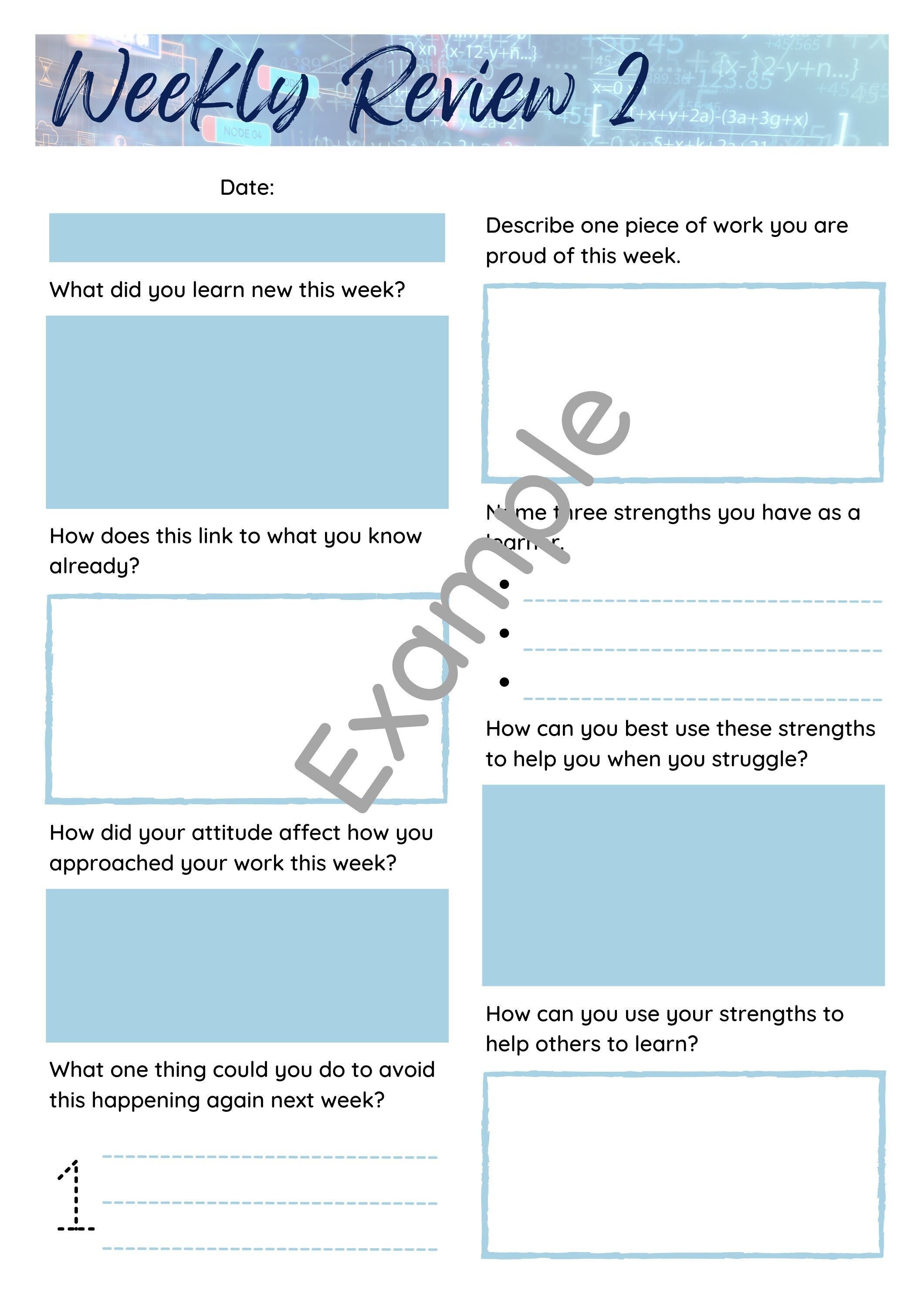 Weekly Review 2 | Educational Printable | Help Your Child Develop ...