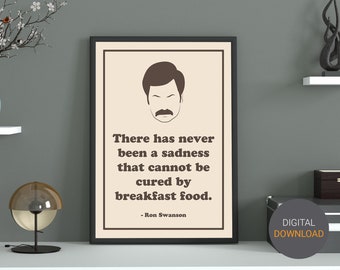 Ron Swanson Breakfast Poster | Etsy