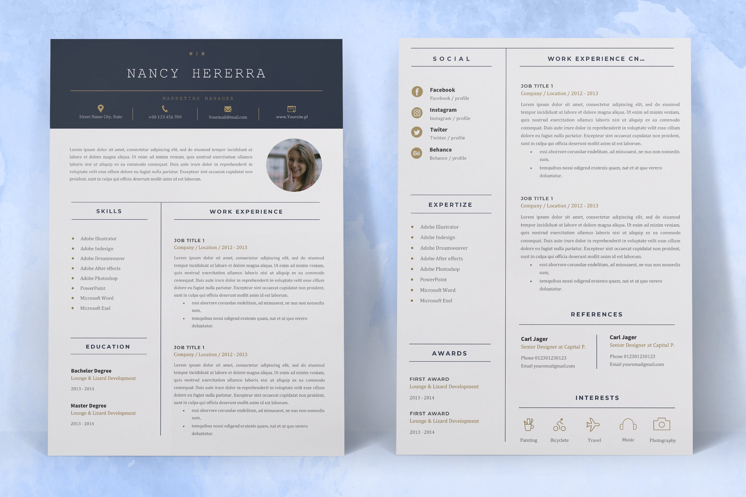 Teacher Resume Template & Cover Letter for Word, Google Docs and Pages ...