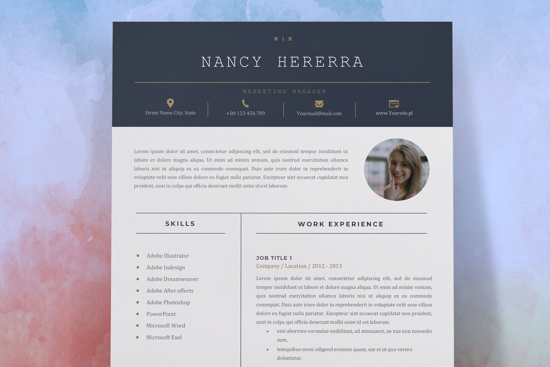 Teacher Resume Template & Cover Letter for Word, Google Docs and Pages ...