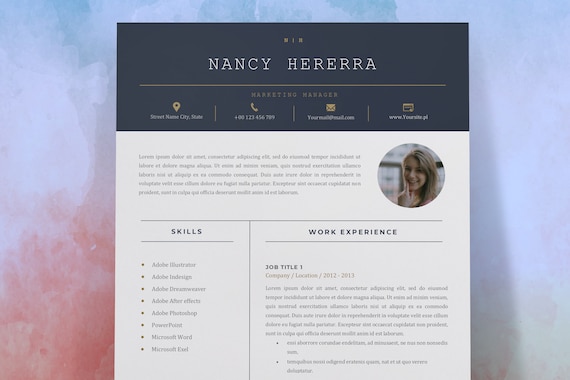 Teacher Resume Template & Cover Letter for Word Google Docs | Etsy