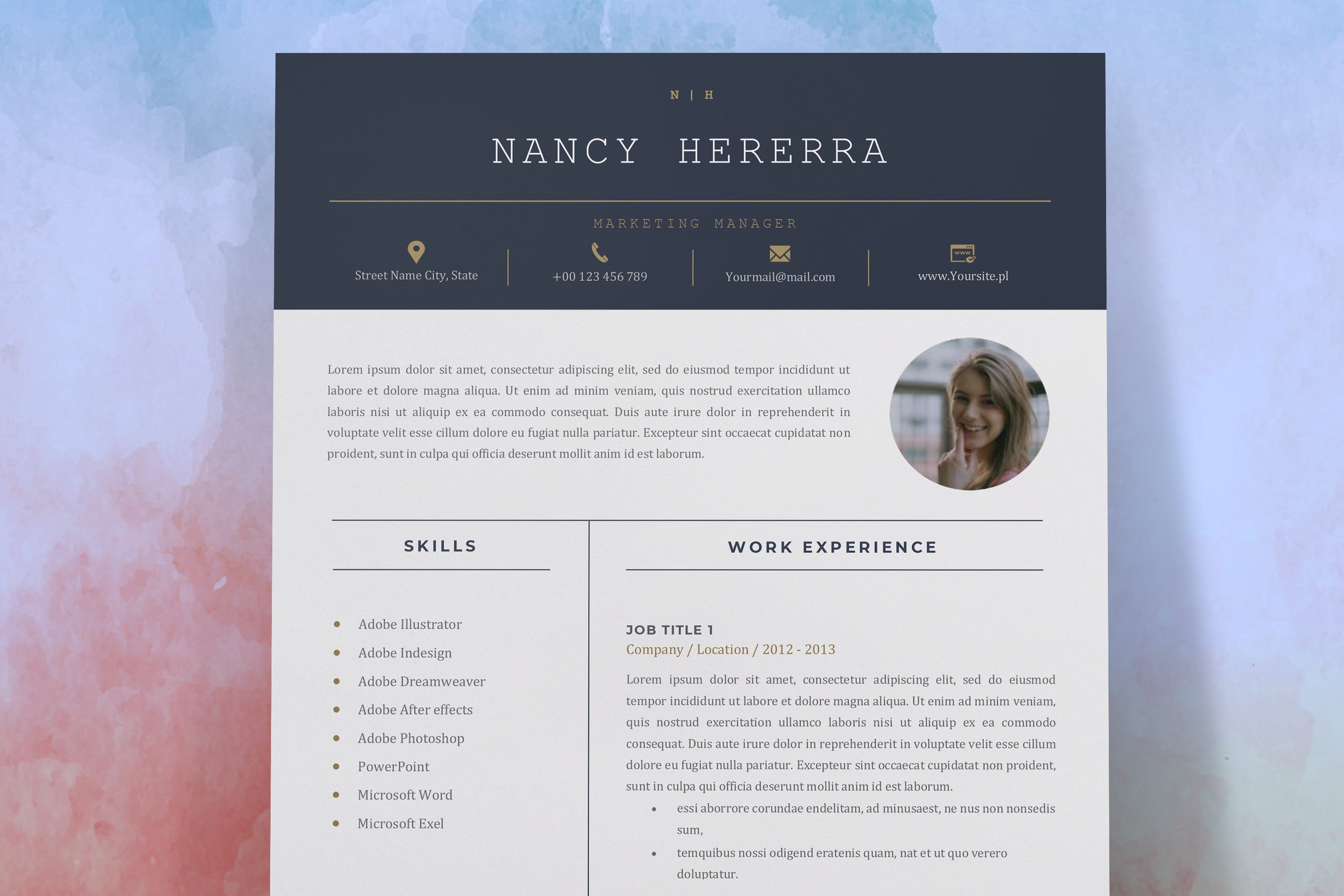 Teacher Resume Template & Cover Letter for Word, Google Docs and Pages ...