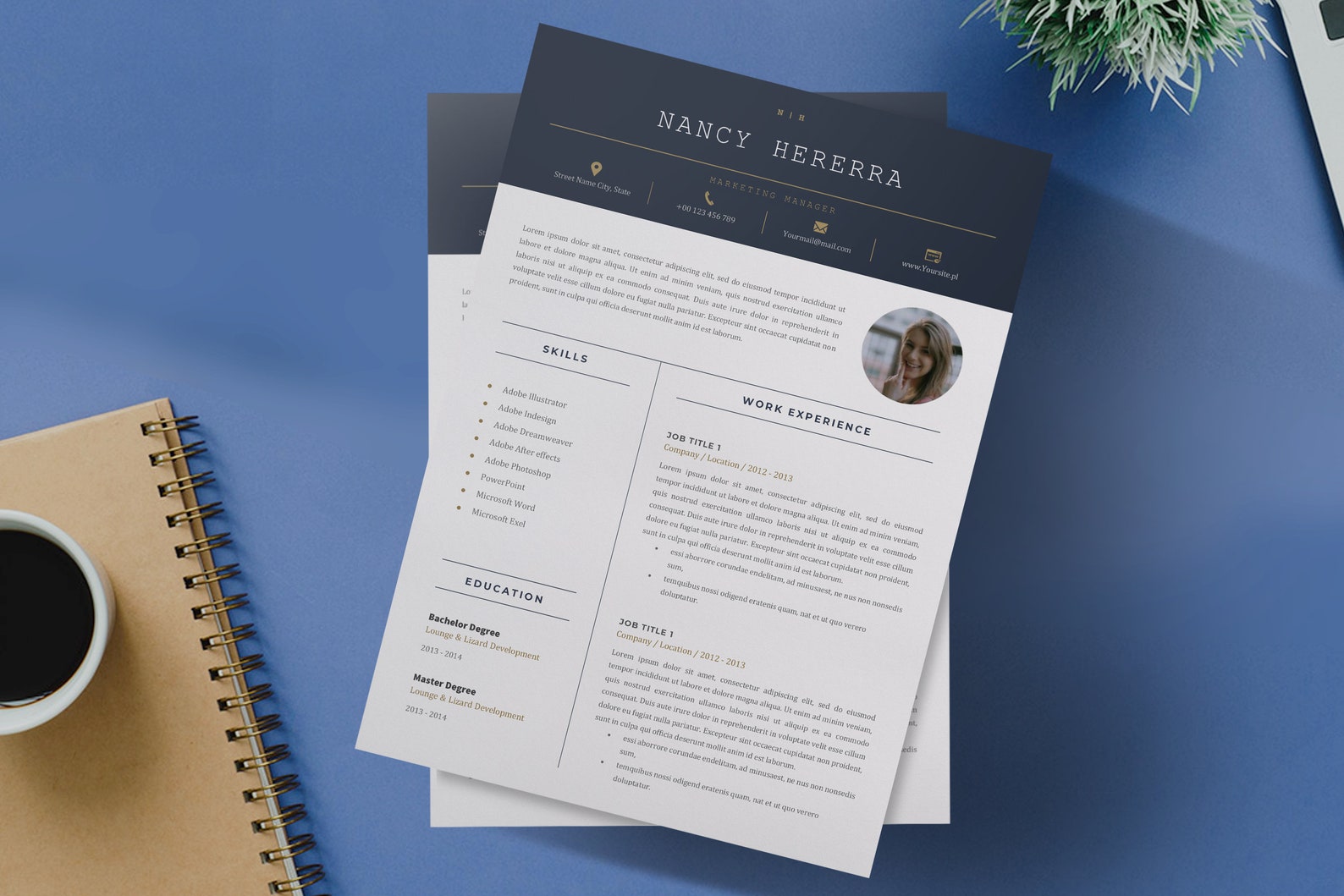 Teacher Resume Template & Cover Letter for Word, Google Docs and Pages ...