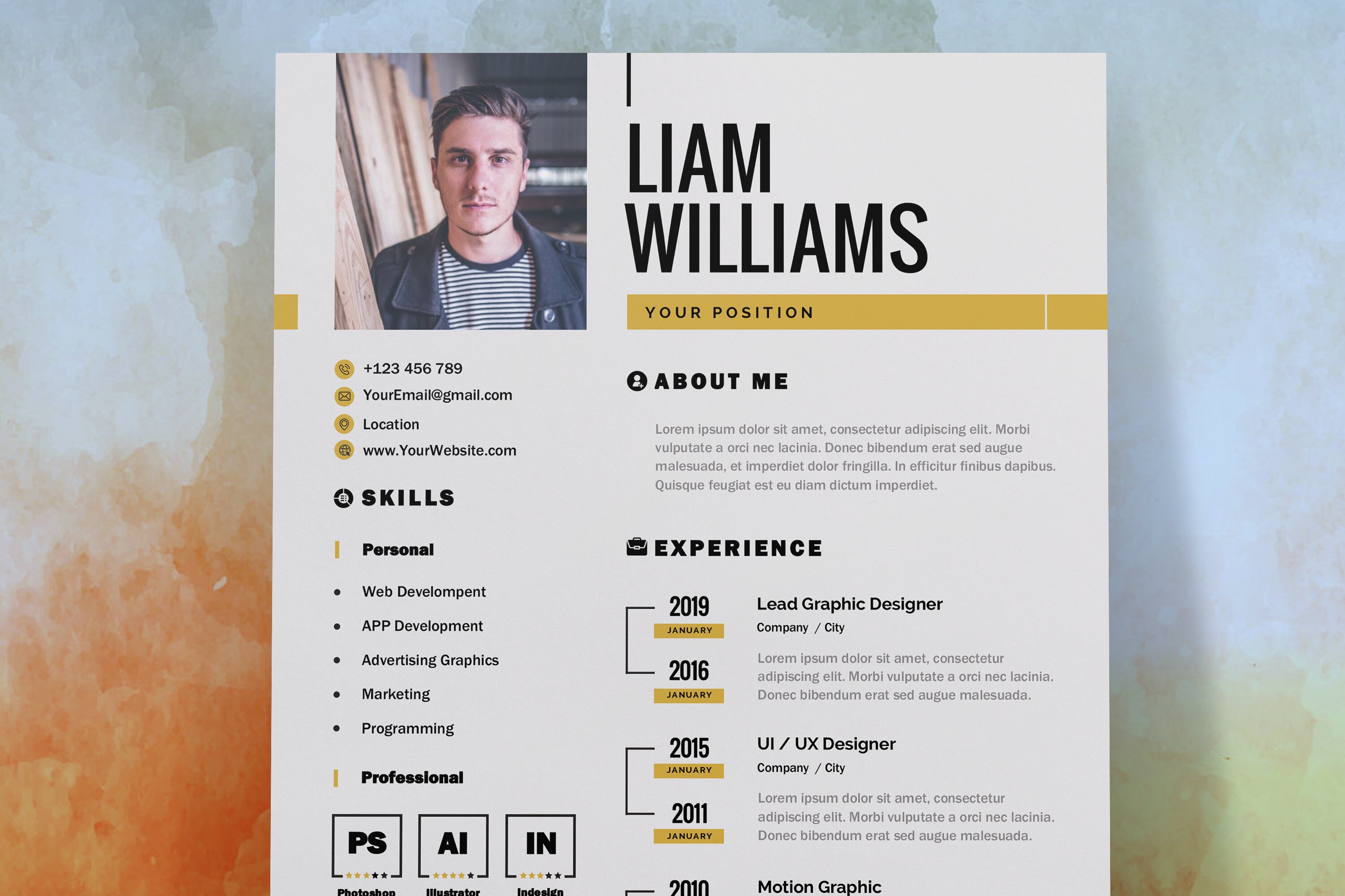 Developer Resume Template, Professional Modern Resume Template for ...