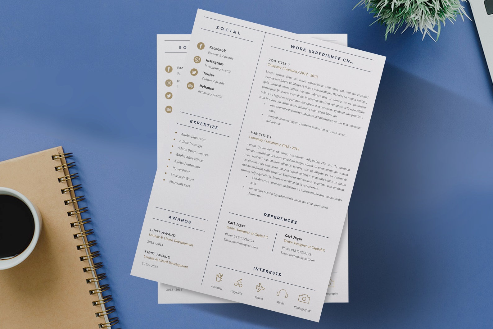 Teacher Resume Template & Cover Letter for Word, Google Docs and Pages ...